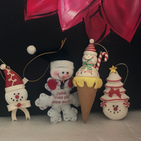 Holiday | Vintage Snowman Collection Ornaments 4 | Poshmark
